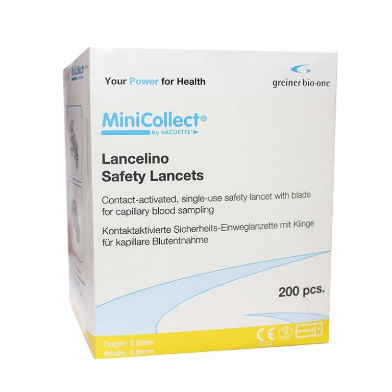 MiniCollect® Lancelino Safety Lancets 2mm / 0.8mm - Qasr Elteb