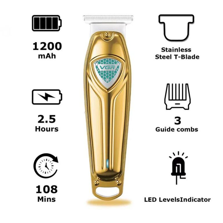 VGR Professional Golden Trimmer: Powerful Motor and Sleek Design for a ...